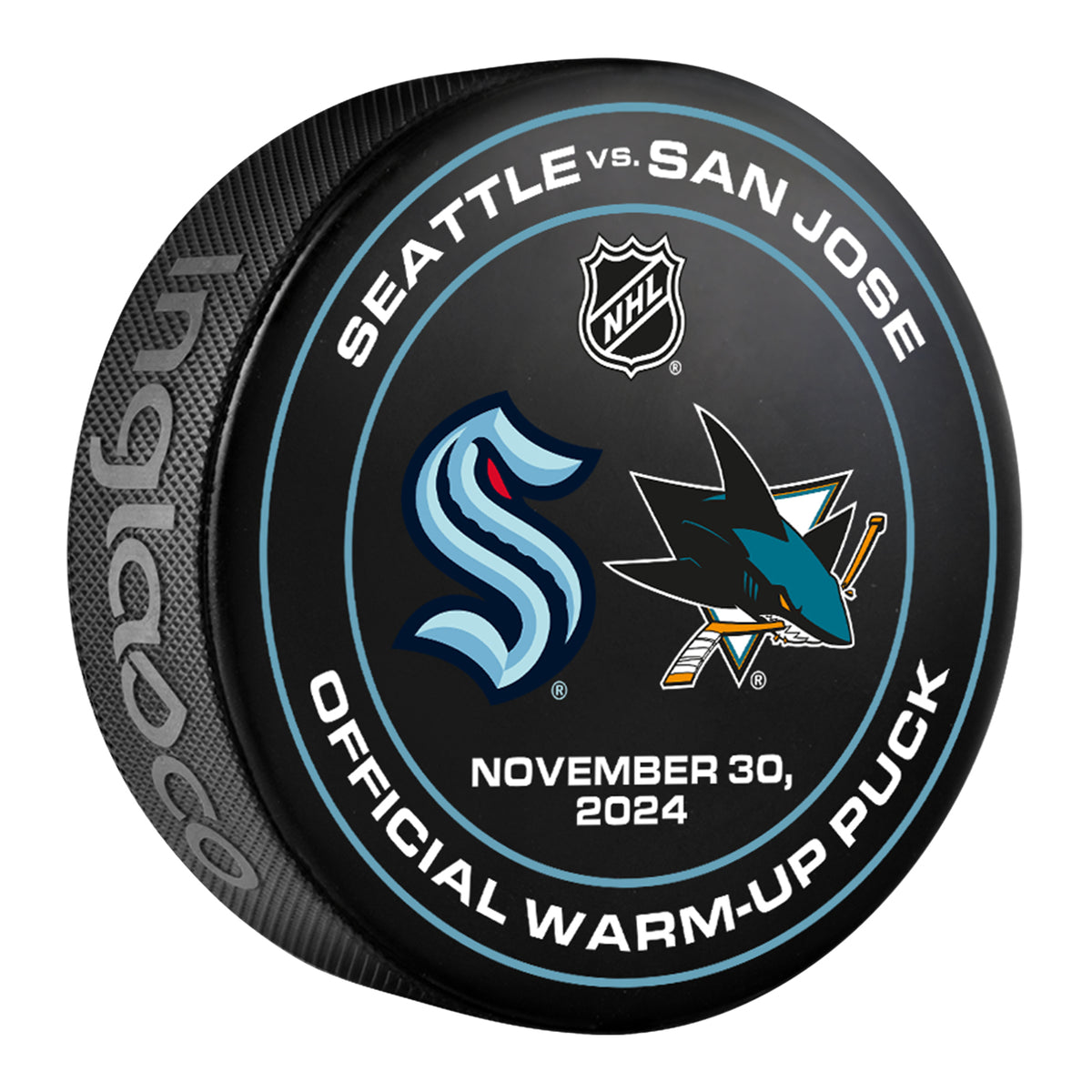 Kraken Authentics - 11.30.24 - WARMUP PUCK - SEA vs. SJS – Seattle Hockey Team Store